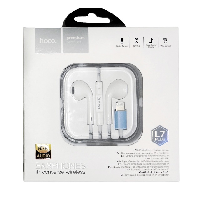 Audífonos Lightning Hoco L7 Plus - Tecnópolis