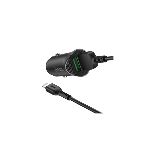 Cargador auto HOCO 18W con cable Lightning | Z39 – Tecnópolis